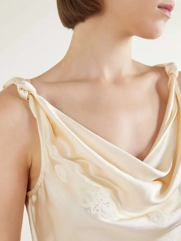 DÔEN Manon Gathered Silk Top