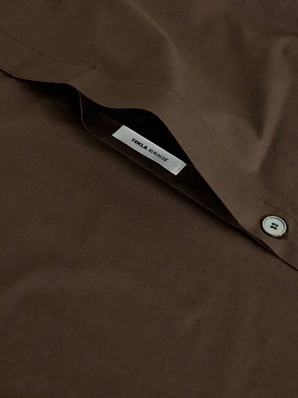 TEKLA Percale Organic Cotton Duvet Cover - Dark Brown