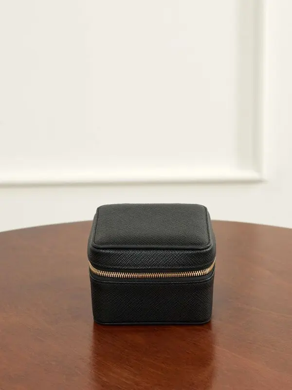 Smythson Panama Mini Leather Jewelry Box