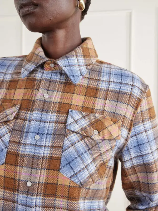 GOD'S TRUE CASHMERE Nomad Checked Cashmere Shirt