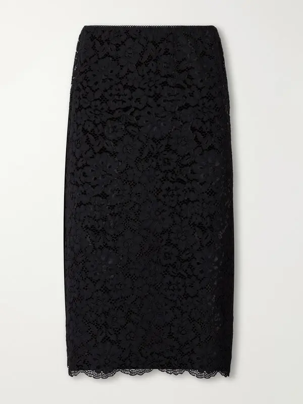DÔEN Nandette Lace Knee-length Skirt - Black