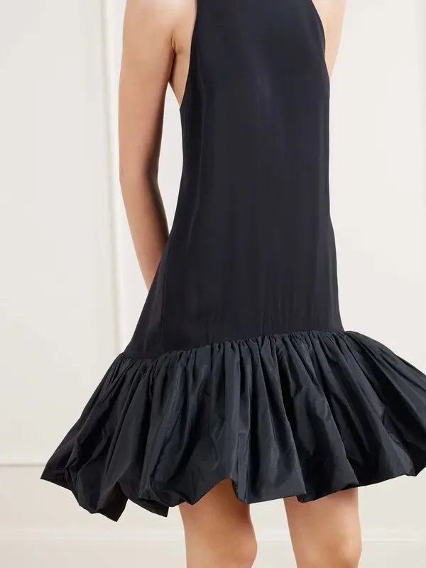 Stella McCartney Taffeta-trimmed Cady Peplum Mini Dress