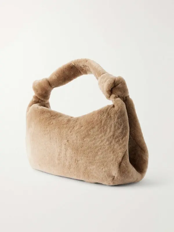 Gabriela Hearst Antonia Shearling Top-handle Bag - Beige