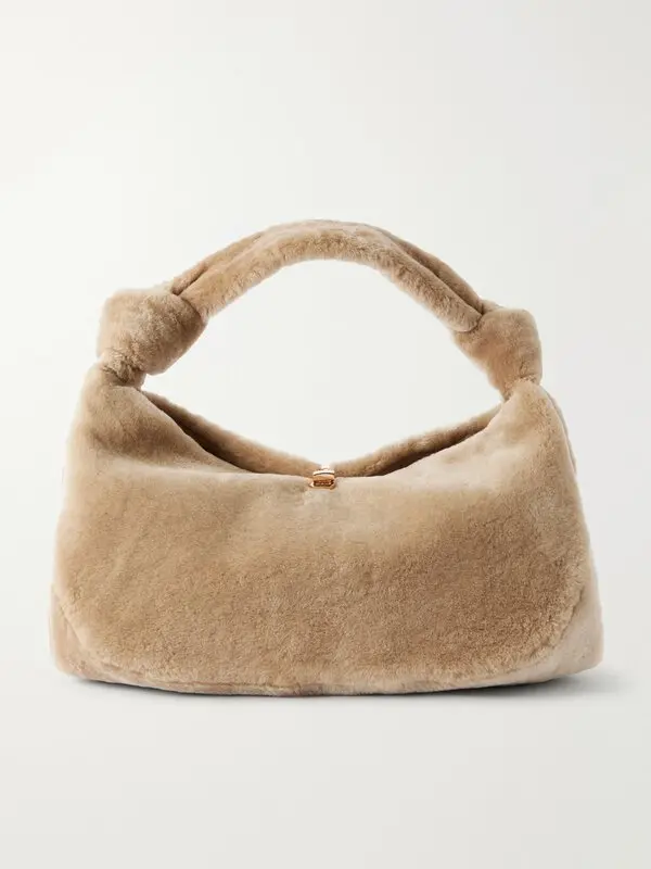 Gabriela Hearst Antonia Shearling Top-handle Bag - Neutrals