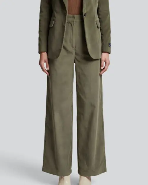 LORDS OF HARLECH Velvet High-rise Pant