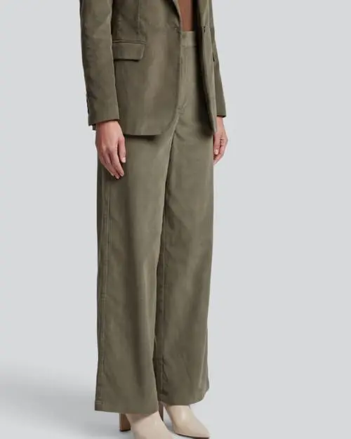 LORDS OF HARLECH Velvet High-rise Pant