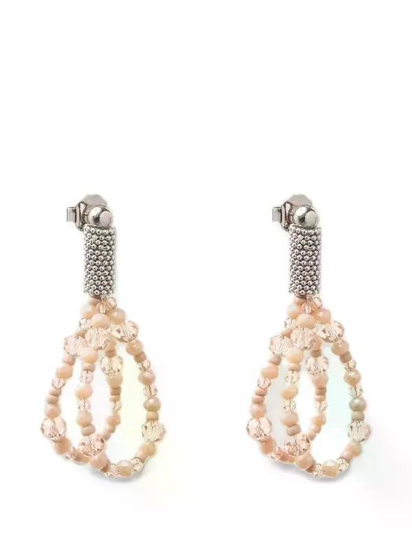 Peserico Crystal-pendant Drop Earrings