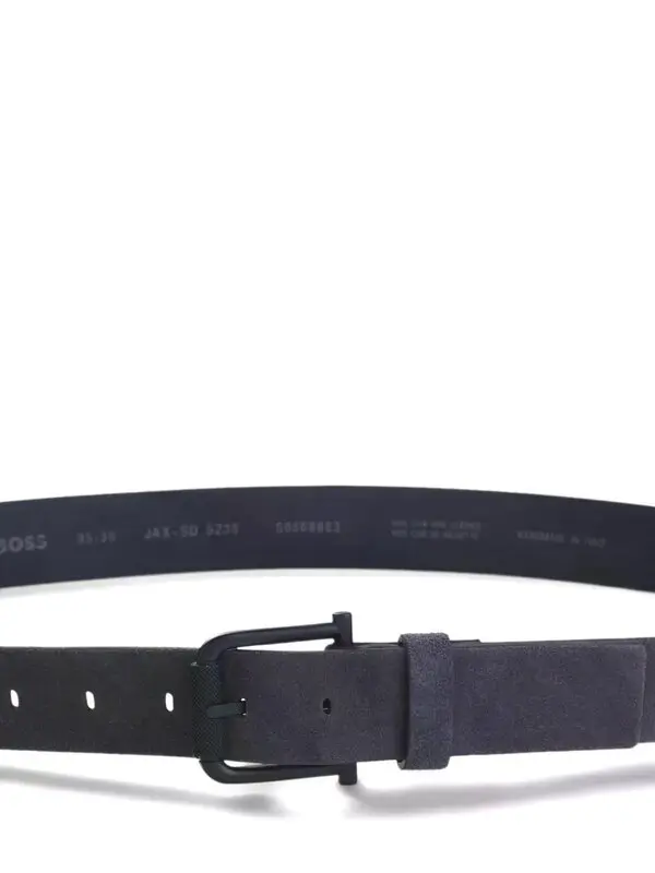 BOSS Suede Belt With Logo Keeper