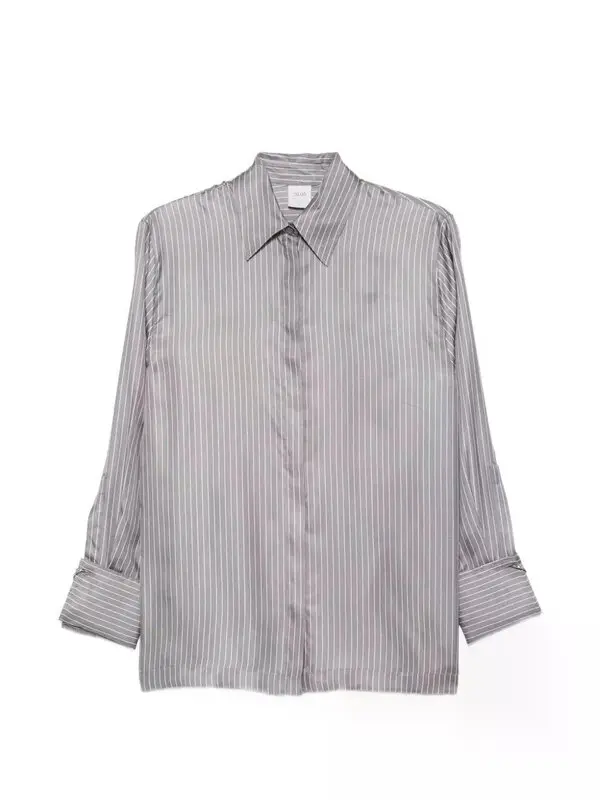 CALIBAN Vertical-stripe Shirt - Grey