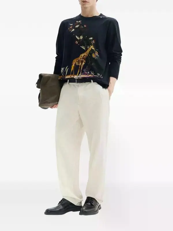 Etro Giraffe-print Long-sleeve T-shirt