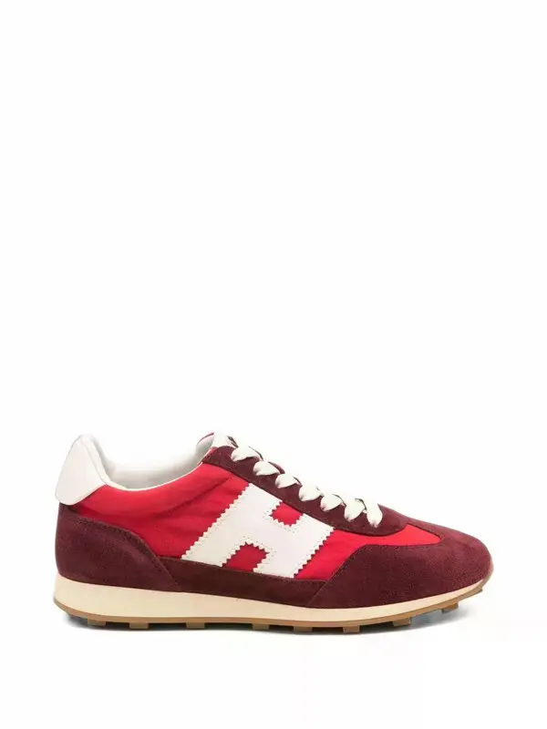 Hogan Athletic Logo-patch Panelled Sneakers - Red