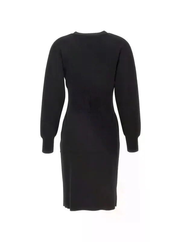 KAOS Button-up V-neck Midi Dress