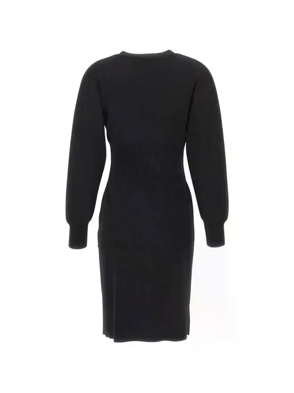 KAOS Button-up V-neck Midi Dress