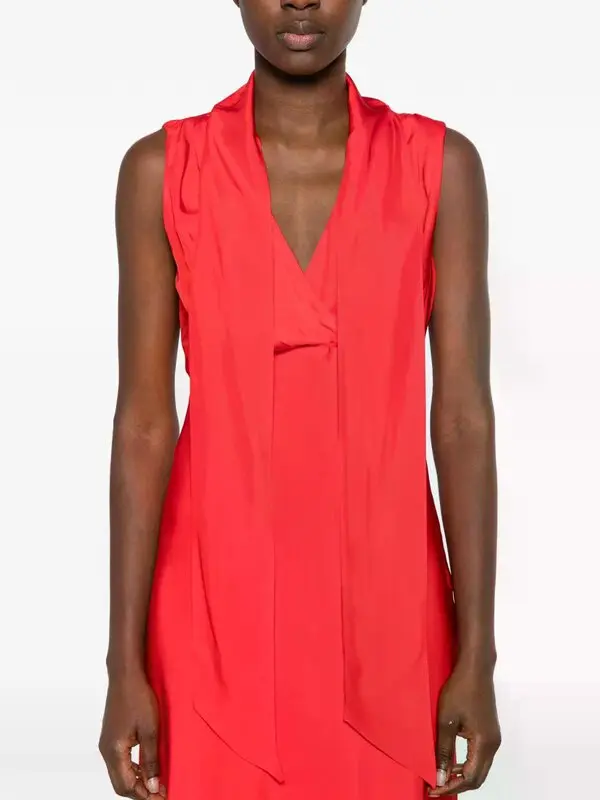 Calvin Klein V-neck Sleeveless Midi Dress
