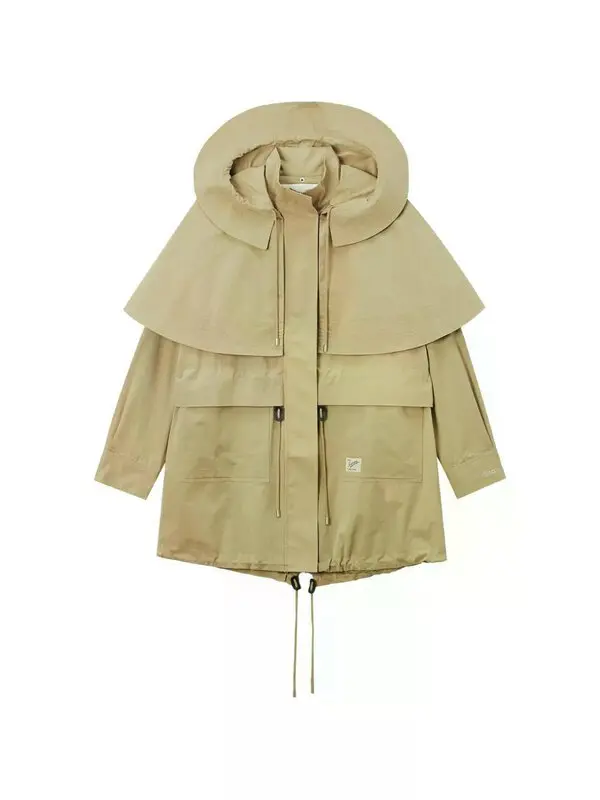 Sea Odessa Cape-detail Drawstring Coat