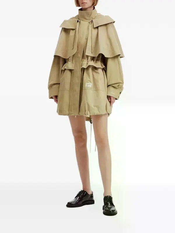 Sea Odessa Cape-detail Drawstring Coat