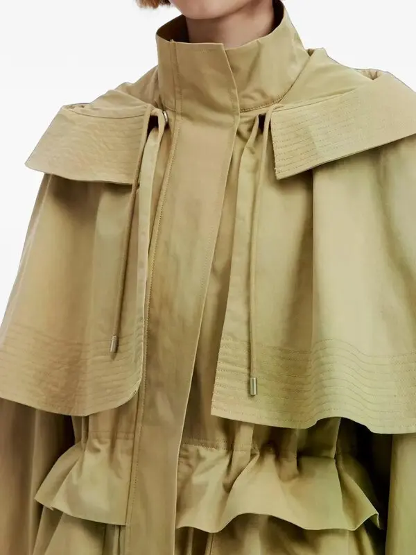 Sea Odessa Cape-detail Drawstring Coat