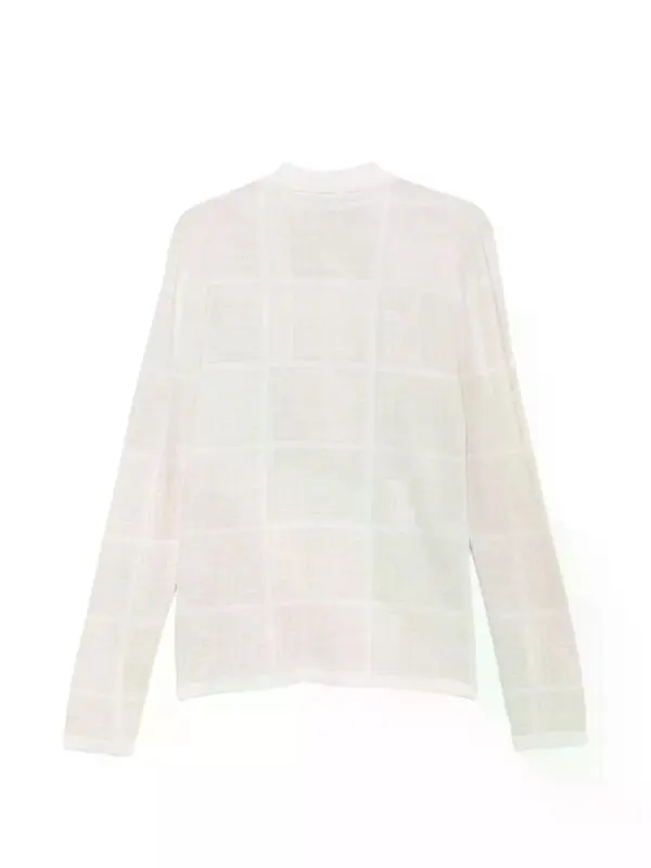 JACOB COHЁN Check-knit Button-up Cardigan