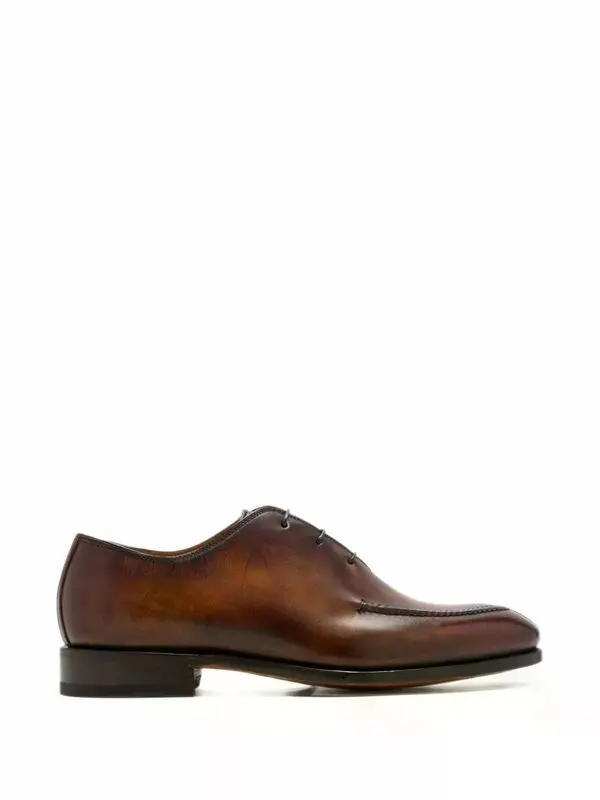 Bontoni Goodyear-welted Lace-up Derby Shoes - Brown
