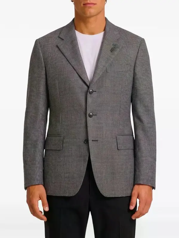 LARDINI Prince Of Wales Check Single-breasted Jacket