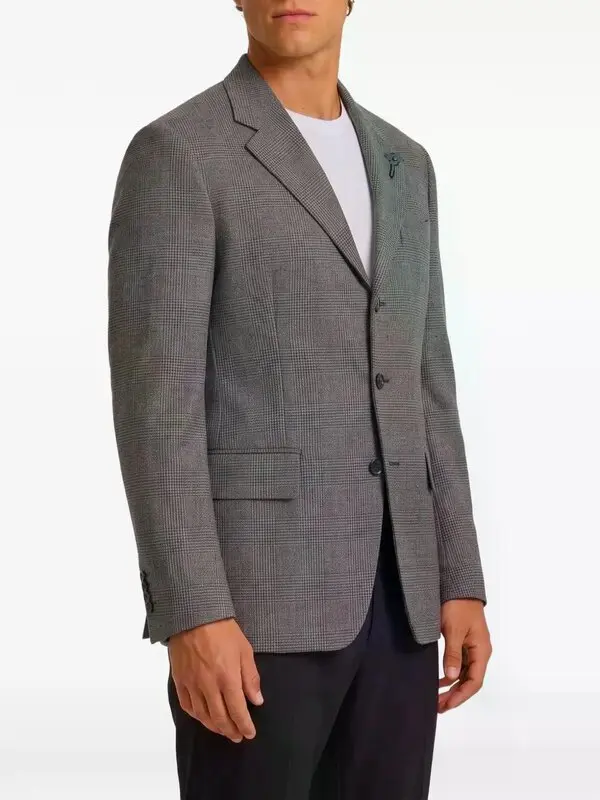 LARDINI Prince Of Wales Check Single-breasted Jacket
