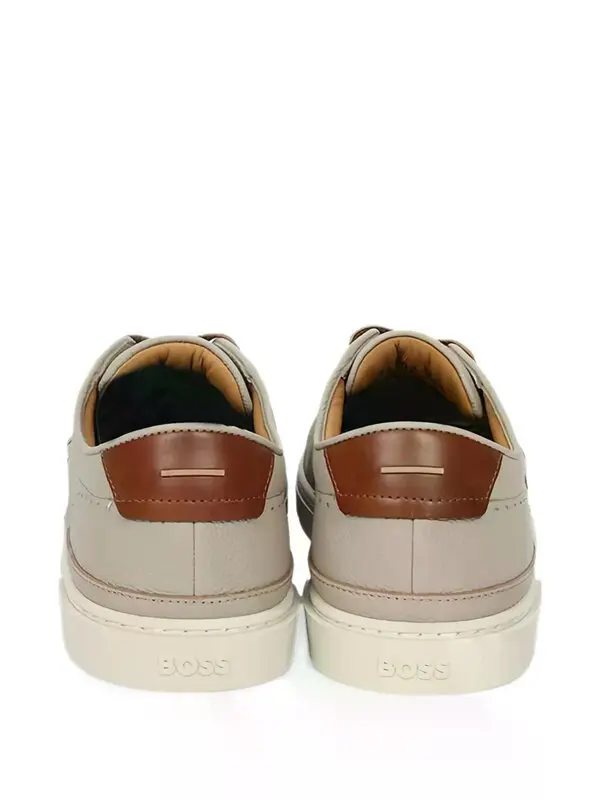 BOSS Gary Leather Trainers With Contrast Side Panel