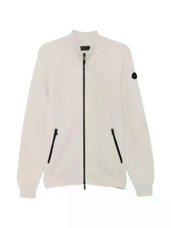 Moncler Ribbed-knit Zip-up Cardigan