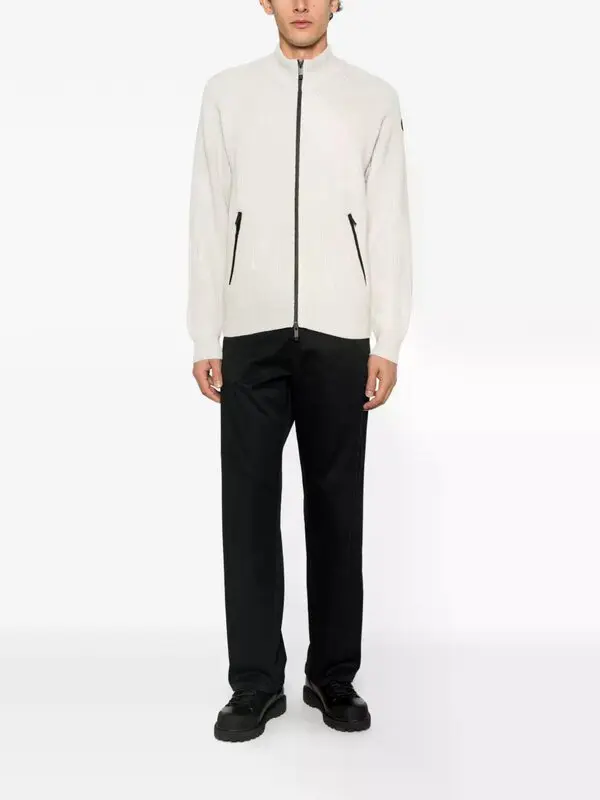 Moncler Ribbed-knit Zip-up Cardigan