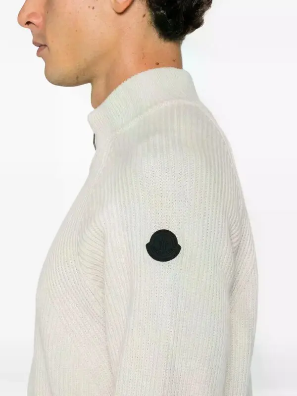 Moncler Ribbed-knit Zip-up Cardigan
