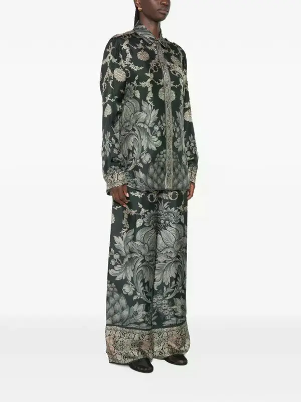 PIERRE-LOUIS MASCIA Aloe Floral-print Silk Shirt