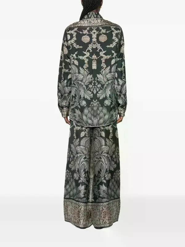 PIERRE-LOUIS MASCIA Aloe Floral-print Silk Shirt