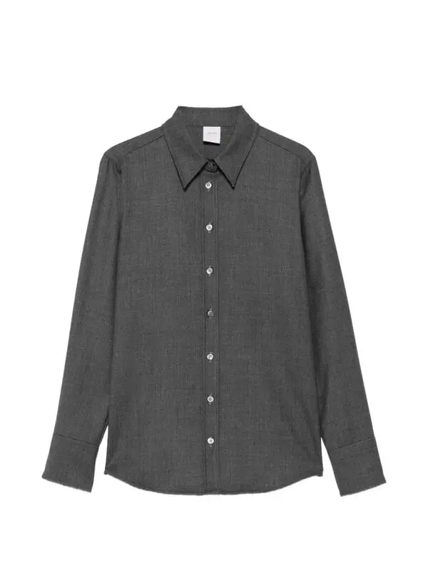 CALIBAN Button-up Long-sleeve Shirt - Grey