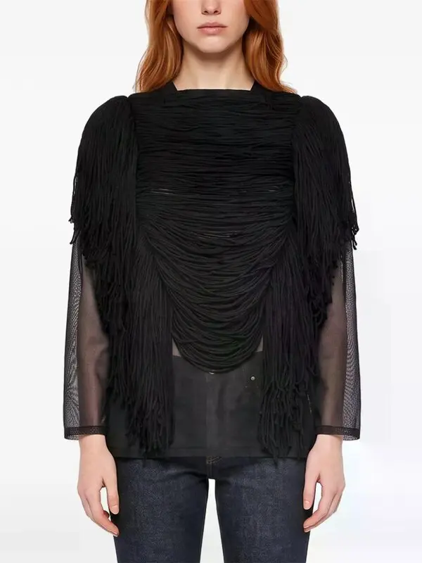 Comme Des Garçons Fringe-trimmed Sweater