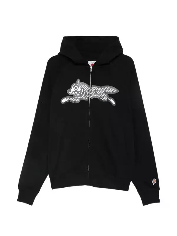 ICECREAM Running Dob Glitter-embellished Zip-up Hoodie