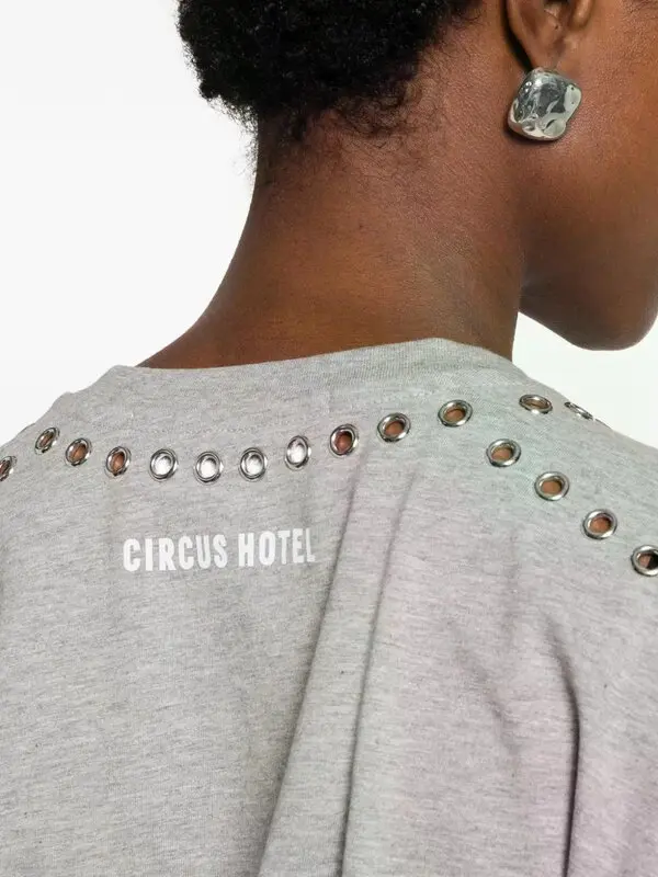 CIRCUS HOTEL Eyelet-embellished T-shirt