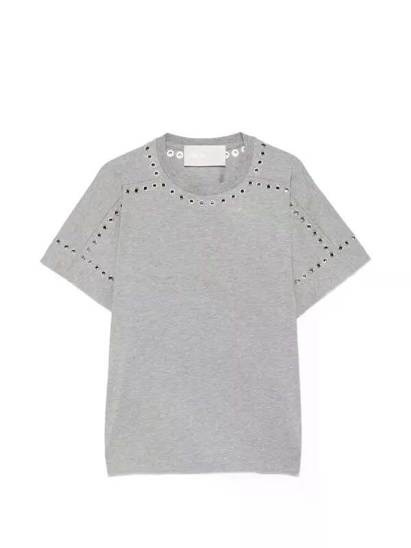 CIRCUS HOTEL Eyelet-embellished T-shirt