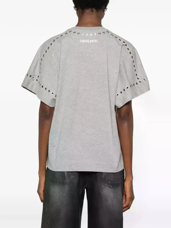 CIRCUS HOTEL Eyelet-embellished T-shirt