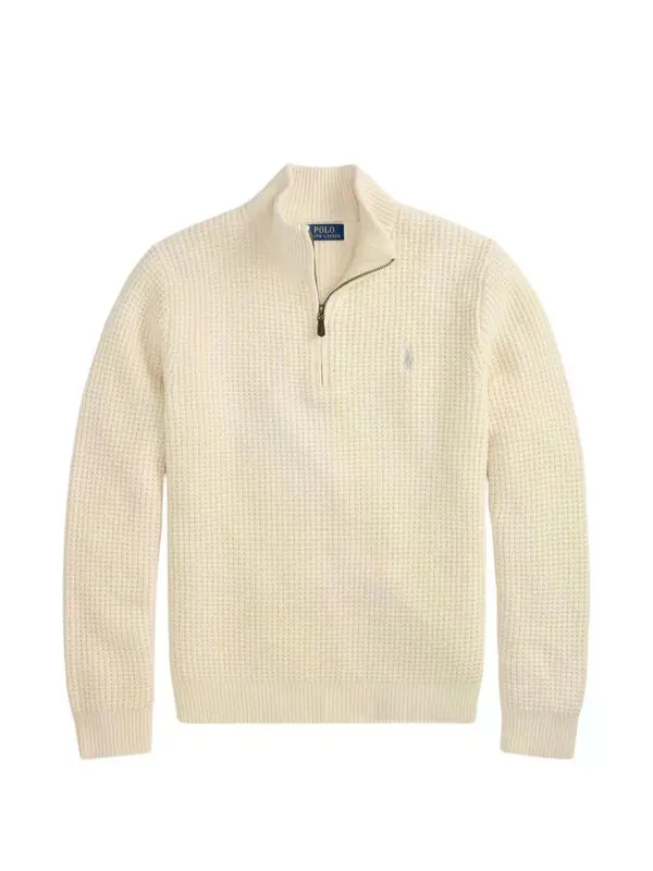 Polo Ralph Lauren Waffle-knit Quarter-zip Sweater
