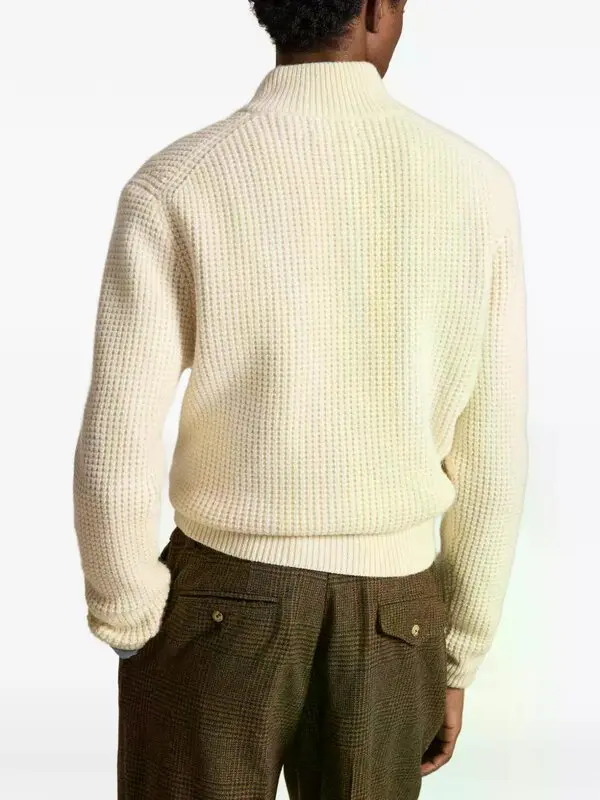 Polo Ralph Lauren Waffle-knit Quarter-zip Sweater