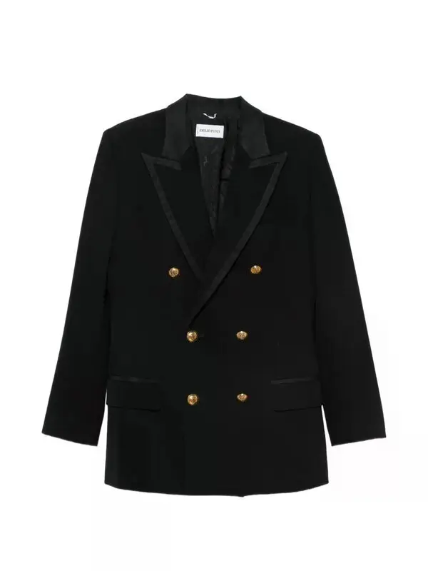Emilio Pucci Double-breasted Virgin Wool Blazer - Black