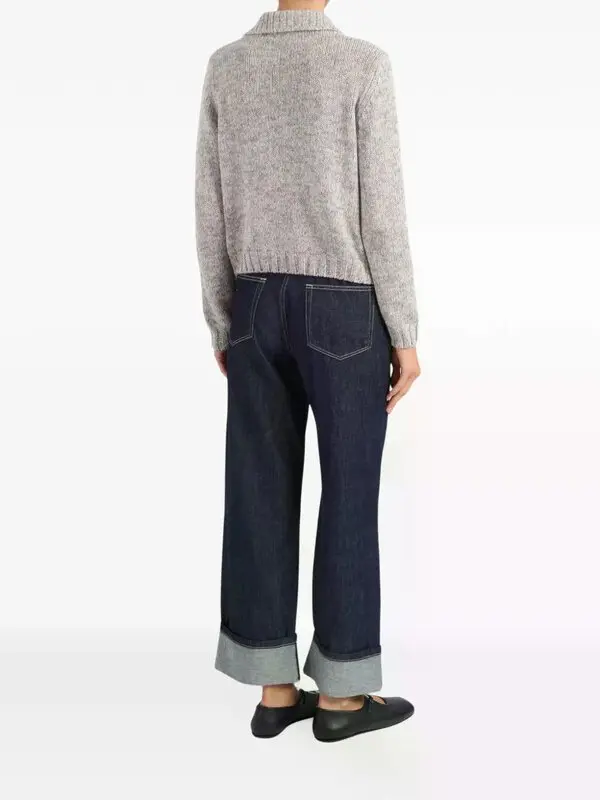 GRAN SASSO Double-breasted Ribbed-knit Cardigan