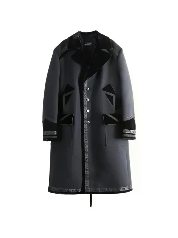 ANN DEMEULEMEESTER Havtor Velvet-trimmed Embroidered Coat