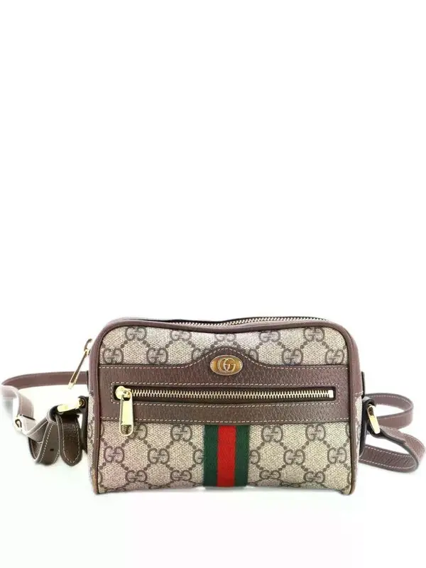 Gucci Ophidia Shoulder Bag Gg Coated Canvas Mini Crossbody Bag