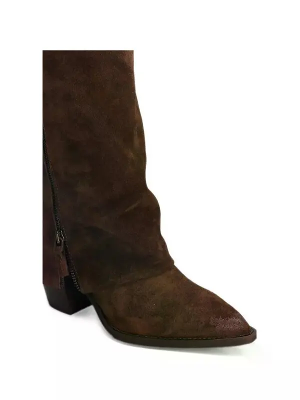 JULIE DEE Buckle-detail Suede Boots