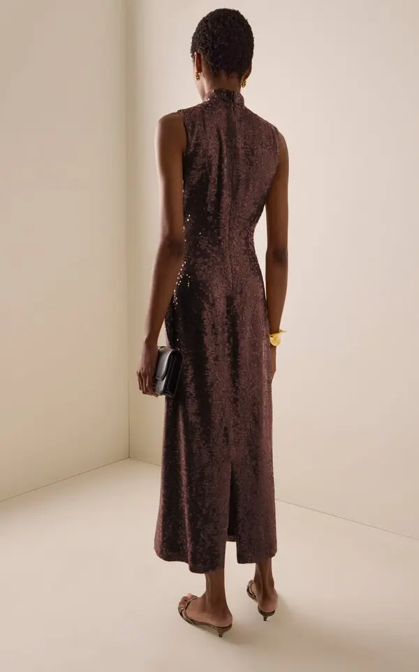 Brandon Maxwell Exclusive Sequined Stretch-silk Midi Dress