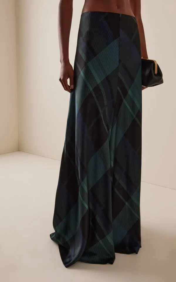 Brandon Maxwell Exclusive Silk Maxi Skirt