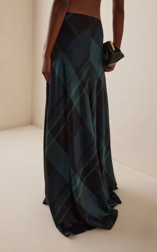 Brandon Maxwell Exclusive Silk Maxi Skirt