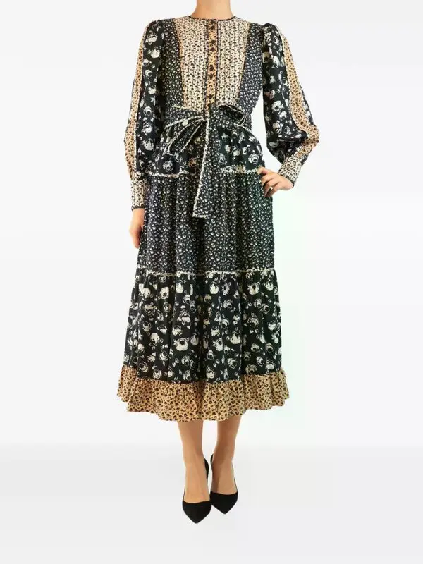 Beulah Printed Cotton Midi Dress
