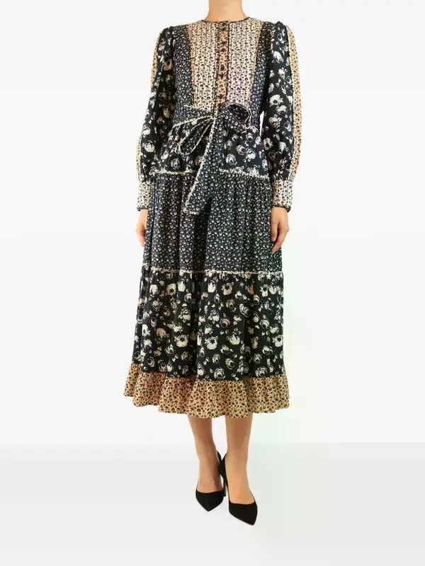 Beulah Printed Cotton Midi Dress