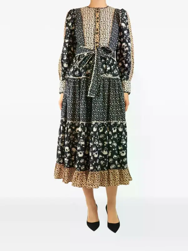 Beulah Printed Cotton Midi Dress
